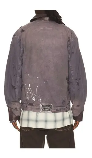 MISBHV 1997 Paint Splatter Canvas Work Jacket - Graphite