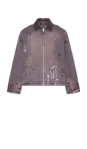 MISBHV 1997 Paint Splatter Canvas Work Jacket - Graphite