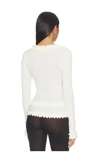 OPERASPORT Caroline Seamless Top With Ruffle Detailing