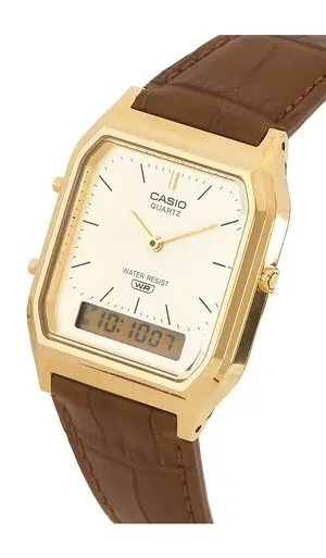 Casio Digital Watch With Leather Band