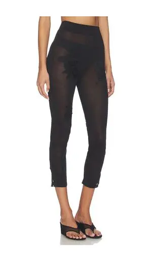 OPERASPORT Ziva Sheer Embroidered Cropped Pants