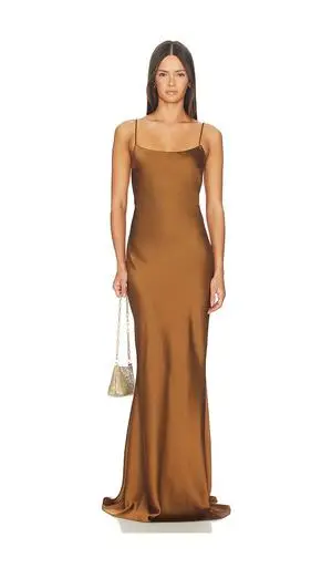 Andamane Ninfea Maxi Slip Dress - Bronze