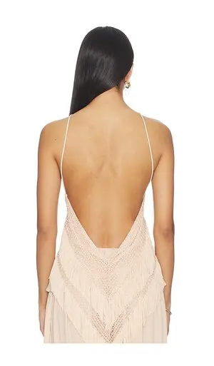 Andamane Reina Halterneck Fringed Top