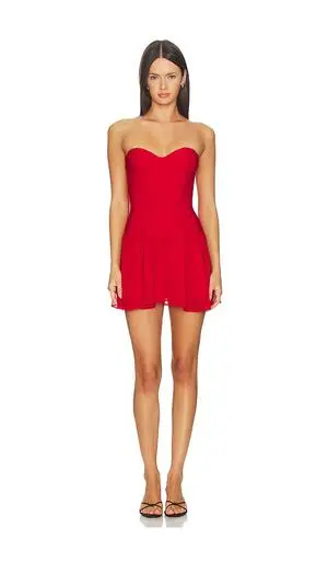 MORE TO COME Emery Strapless Mini Dress - Red