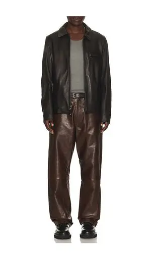 SUNFLOWER Wide Twist Leather Pant