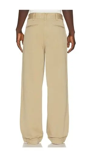 SUNFLOWER Wide Twist Chino Pan In Brown - Khaki
