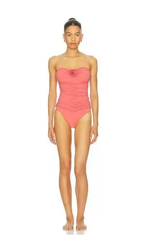 Susana Monaco Flower One Piece Swimsuit - Rosa