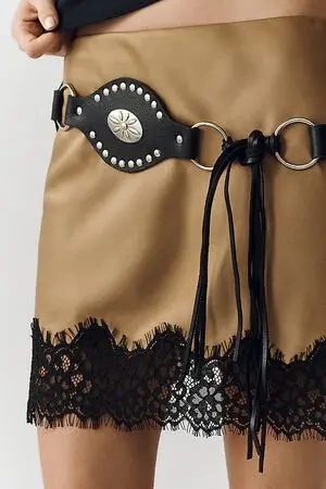 Z & L EUROPE Studded Western Wrap Belt