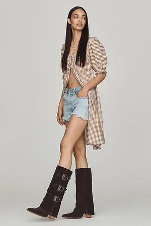 DINGO Buckle Bunny Boots - Brown