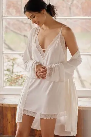 Eberjey Lara Robe - Ivory
