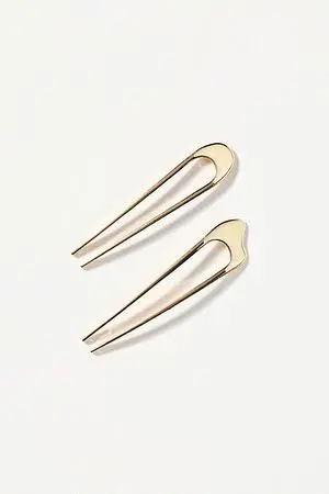 Anthropologie Mermaid Hair Pins, Set Of 2 - Cream