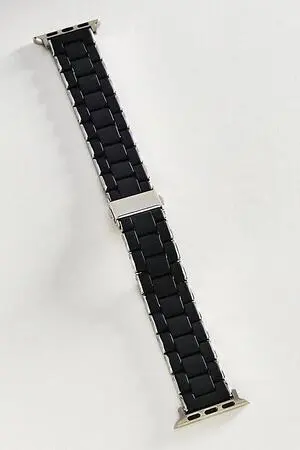 POSH TECH Orla Silicone & Stainless Steel Apple Watch Band - Black