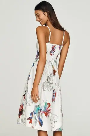 Anthropologie Pilcro Marin Cotton Poplin Midi Dress