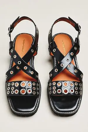 Intentionally Blank Zo Sandals With Grommet Detailing