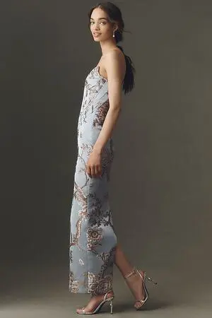 SAU LEE Novella Brocade Maxi Dress