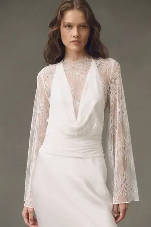 Shona Joy Lambent Long-sleeve Lace Top