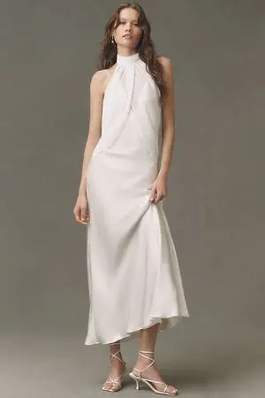 Bhldn Halter Maxi Slip Dress