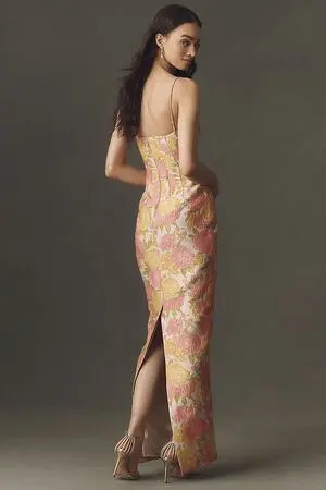SAU LEE Rosella Jacquard Maxi Dress