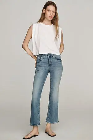Good American High Rise Crop Mini Boot Jeans - Indigo1293