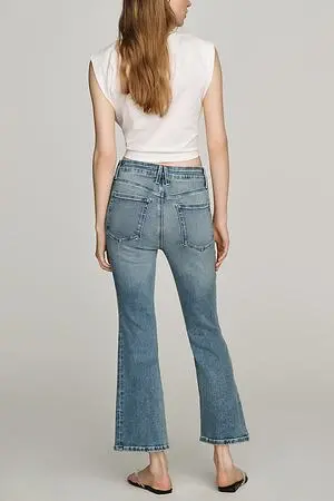 Good American High Rise Crop Mini Boot Jeans