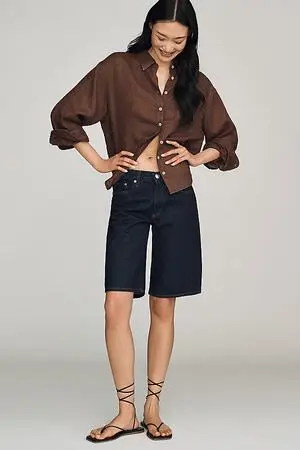 Rag & Bone High-rise Cotton Shorts - Black