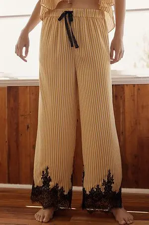 LYREBIRD Printed Silky Lace Pajama Pants