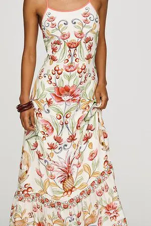 Farm Rio X Printed Strappy Maxi Dress