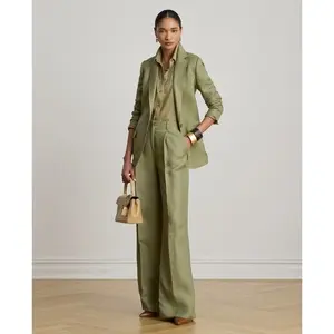 Ralph Lauren Linen-blend Twill Wide-leg Pants