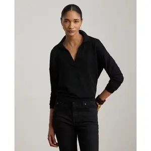 Ralph Lauren Cotton-modal Polo Sweater - Black