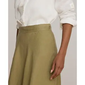 Ralph Lauren Linen A-line Midi Skirt