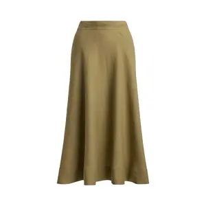 Ralph Lauren Linen A-line Midi Skirt