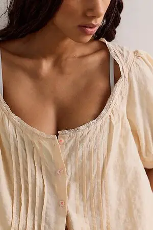 Free People On Repeat Lounge Top - Ecru