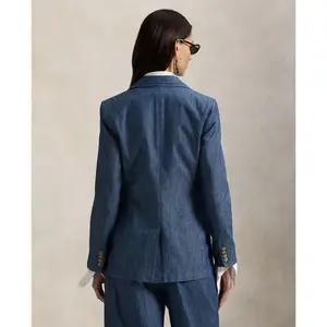 Ralph Lauren Single-breasted Chambray Blazer
