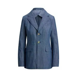 Ralph Lauren Single-breasted Chambray Blazer