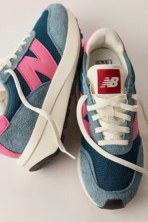 NEW BALANCE New Balance 370 Leopard Print Lace Up Sneakers Blue
