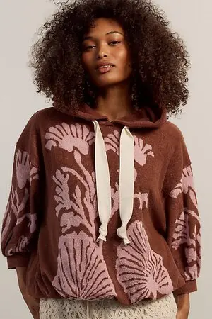 Free People Shell Baby Hoodie - Chocolate Combo