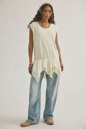Short Sleeve Scoop Neck Tunics