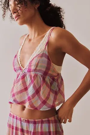 Free People Weekend Feeling Shapeless Cami - Melon Combo