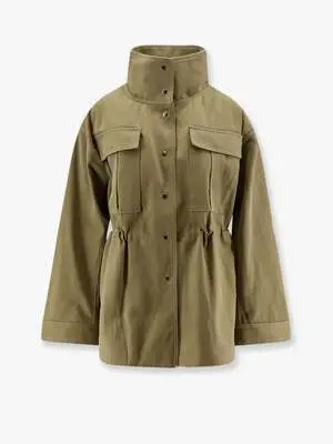 RÓHE Cotton Jacket With High Collar And Drawstring Waist
