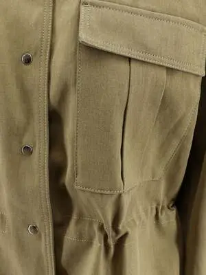 RÓHE Cotton Jacket With High Collar And Drawstring Waist