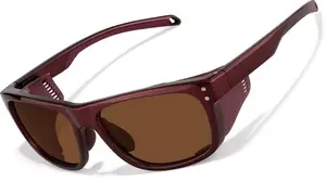 Zenni Sporty Square Plastic Full Rim Eyeglasses With Removable Strap - Red