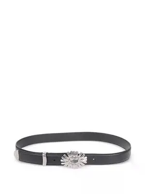 Ermanno Scervino Flower Buckle Belt - Black