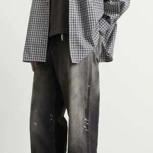 Acne Studios 1981 Trafalgar Wash Wide Leg Jeans - Black