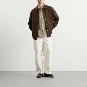 AMI Paris Suede Buttoned Overshirt