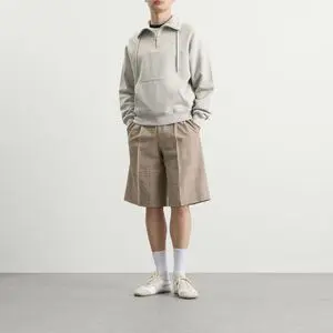 Ami Cotton Zip Up Sweatshirt With Embroidered Logo