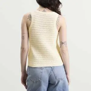 ANINE BING Arie Textured Knit Tank Top - Ivory