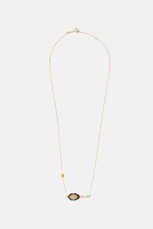 ALIITA Tennis Racquet Charm Necklace - Oro
