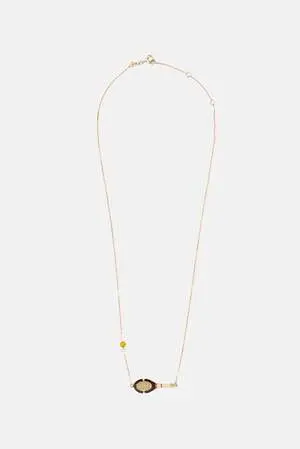 ALIITA Tennis Racquet Charm Necklace - Oro