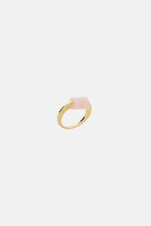 ALIITA Art Deco Cylinder Ring In 9ct Yellow - Oro