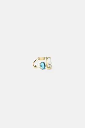 ALIITA Oval Double Baguette Ring - Oro
